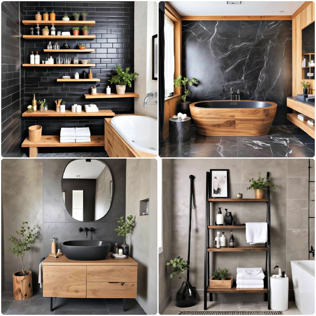 15 Black and Wood Bathroom Ideas for A Luxurious Look