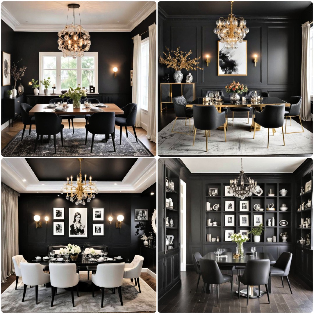 30 Black Dining Room Ideas for A Modern Aesthetic