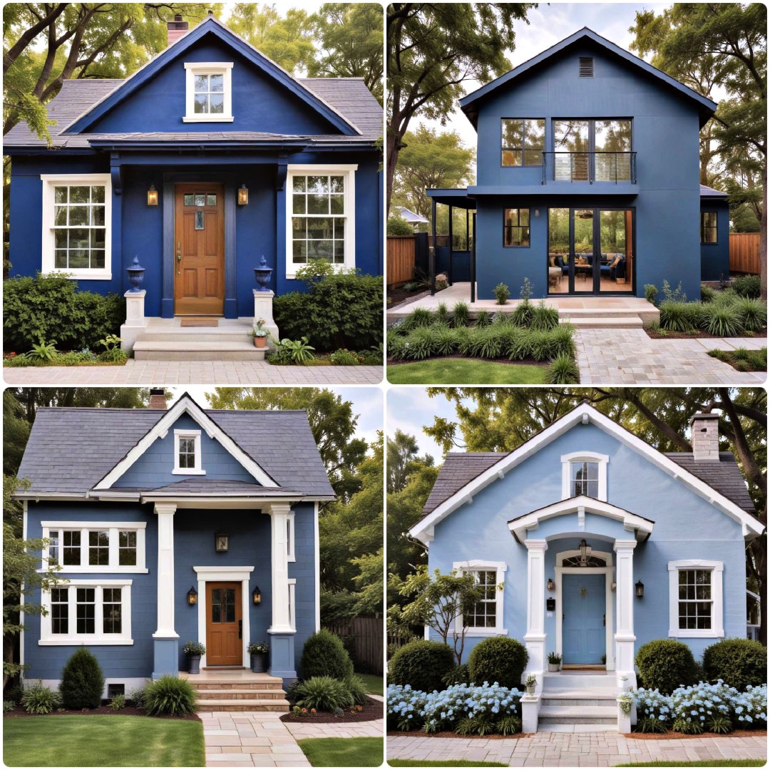 25 Blue Exterior House Paint Colors for A Bold Curb Appeal