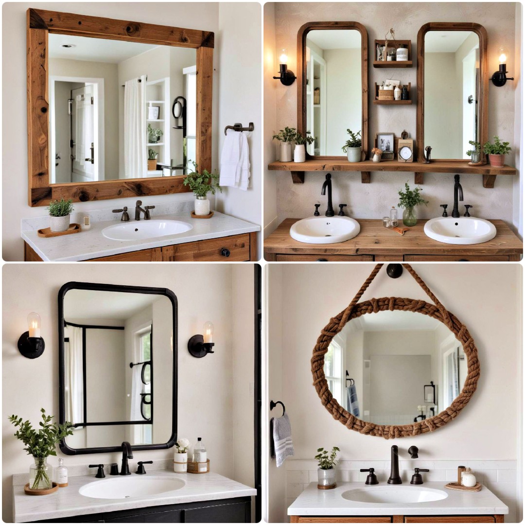 15 Farmhouse Bathroom Mirror Ideas for A Classic Look