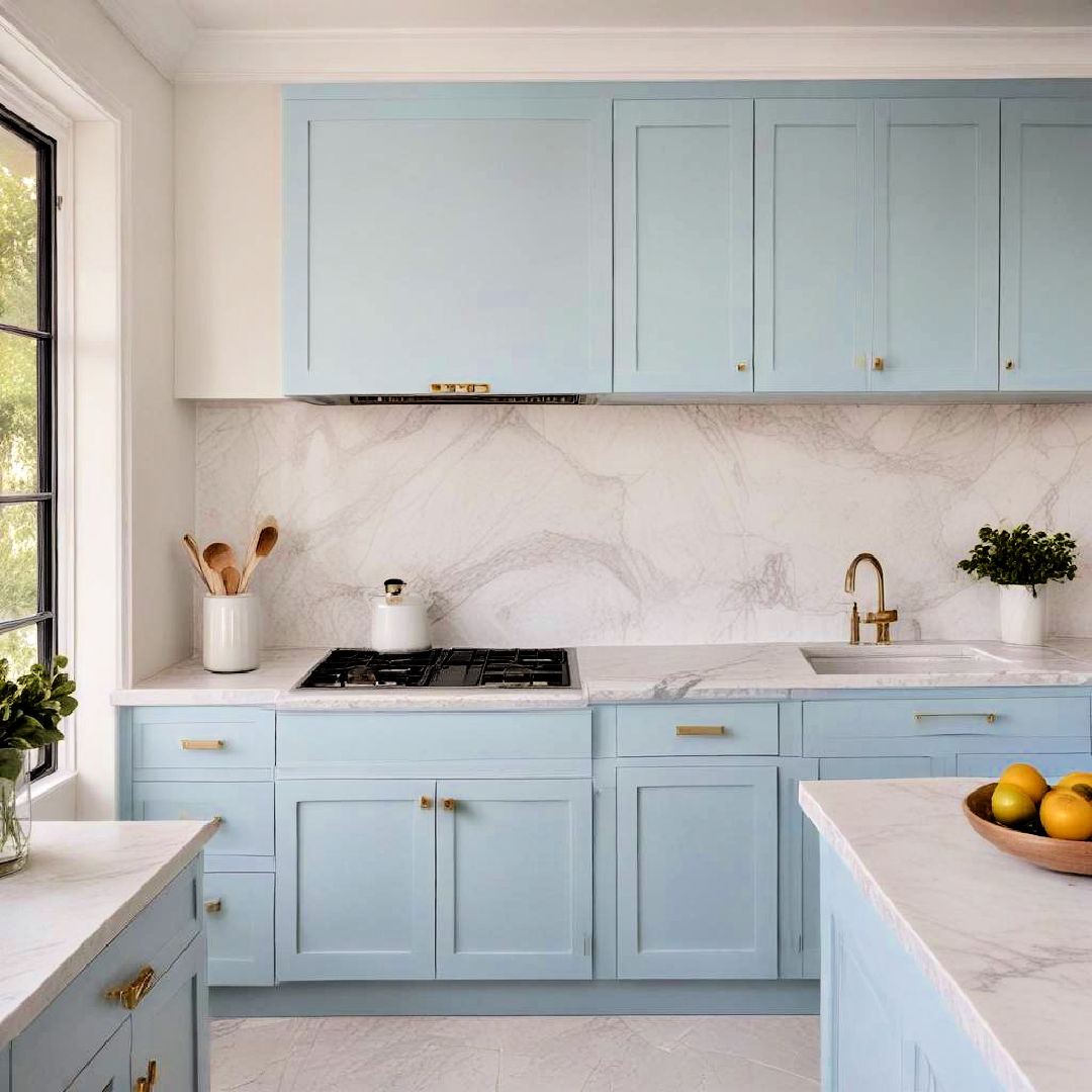 20 Light Blue Kitchen Cabinets You Can Copy