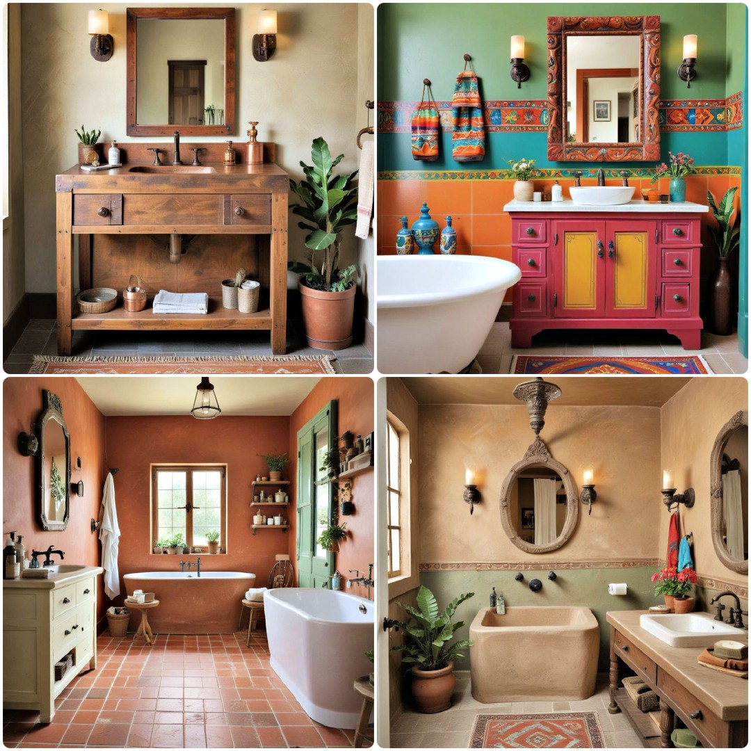 20 Mexican Bathroom Ideas To Add Color and Culture