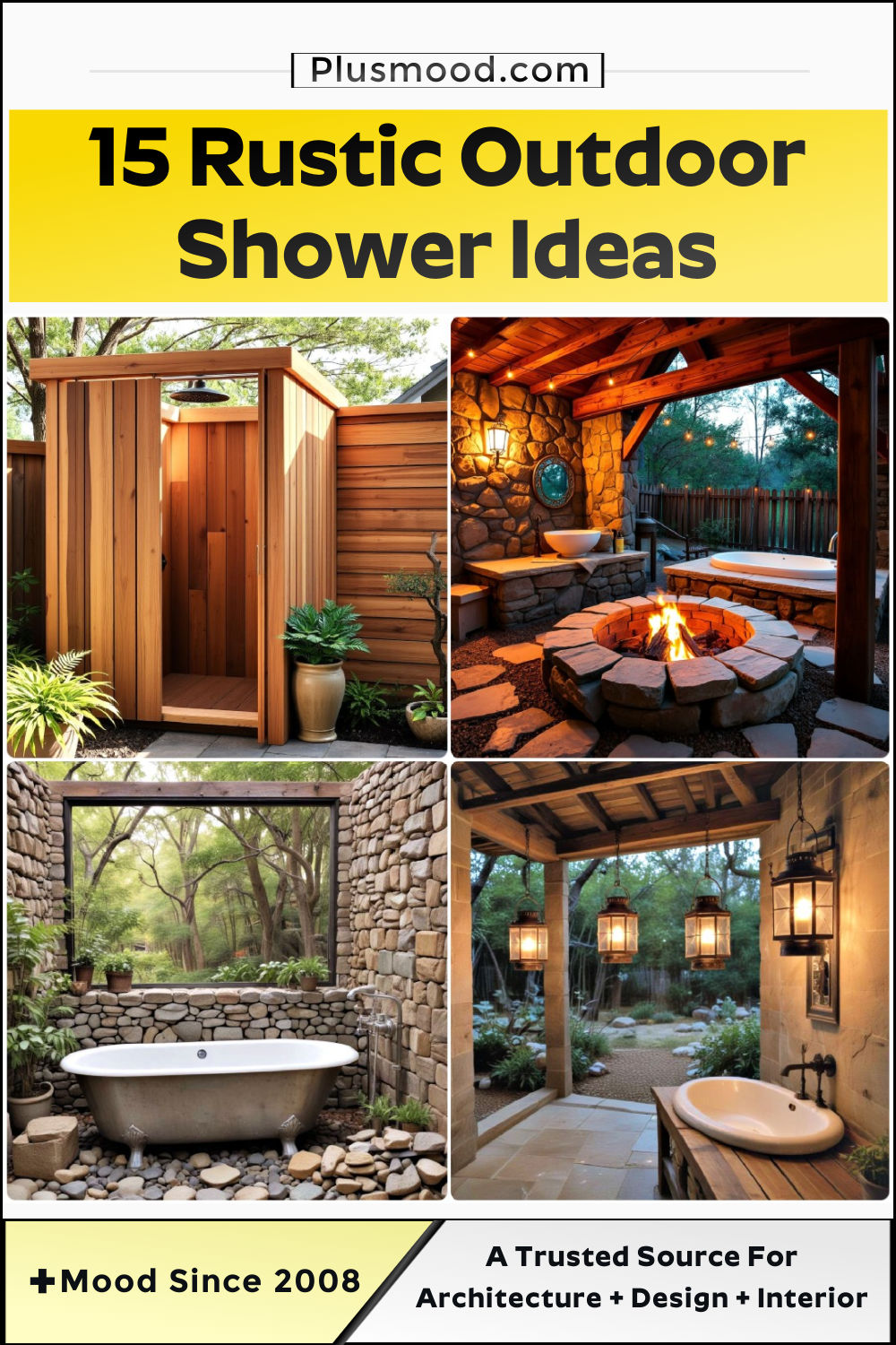 15 Rustic Outdoor Shower Ideas for Your Space