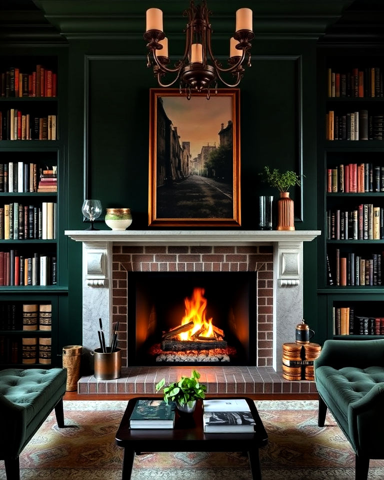 20 Dark Green Home Library Ideas To Inspire Your Study
