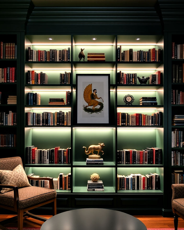 20 Dark Green Home Library Ideas To Inspire Your Study