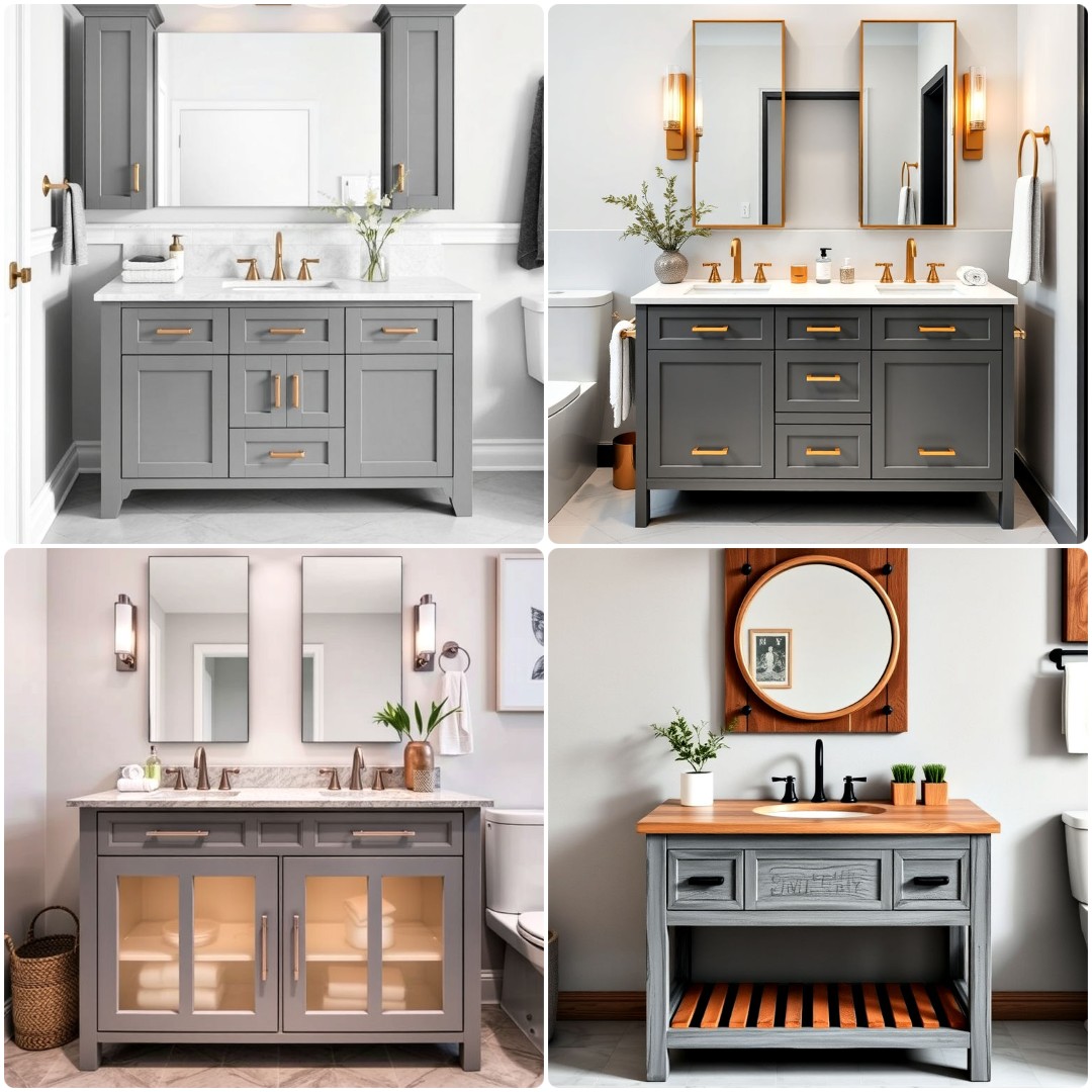 20 Grey Bathroom Vanity Ideas for A Sleek Look