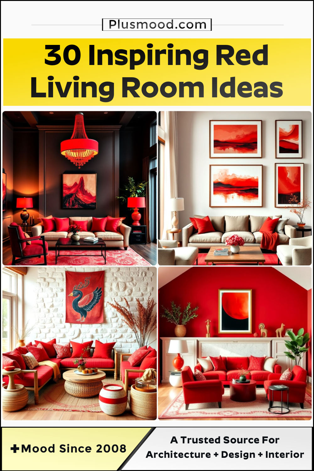 30 Red Living Room Ideas for A Bold and Stylish Home