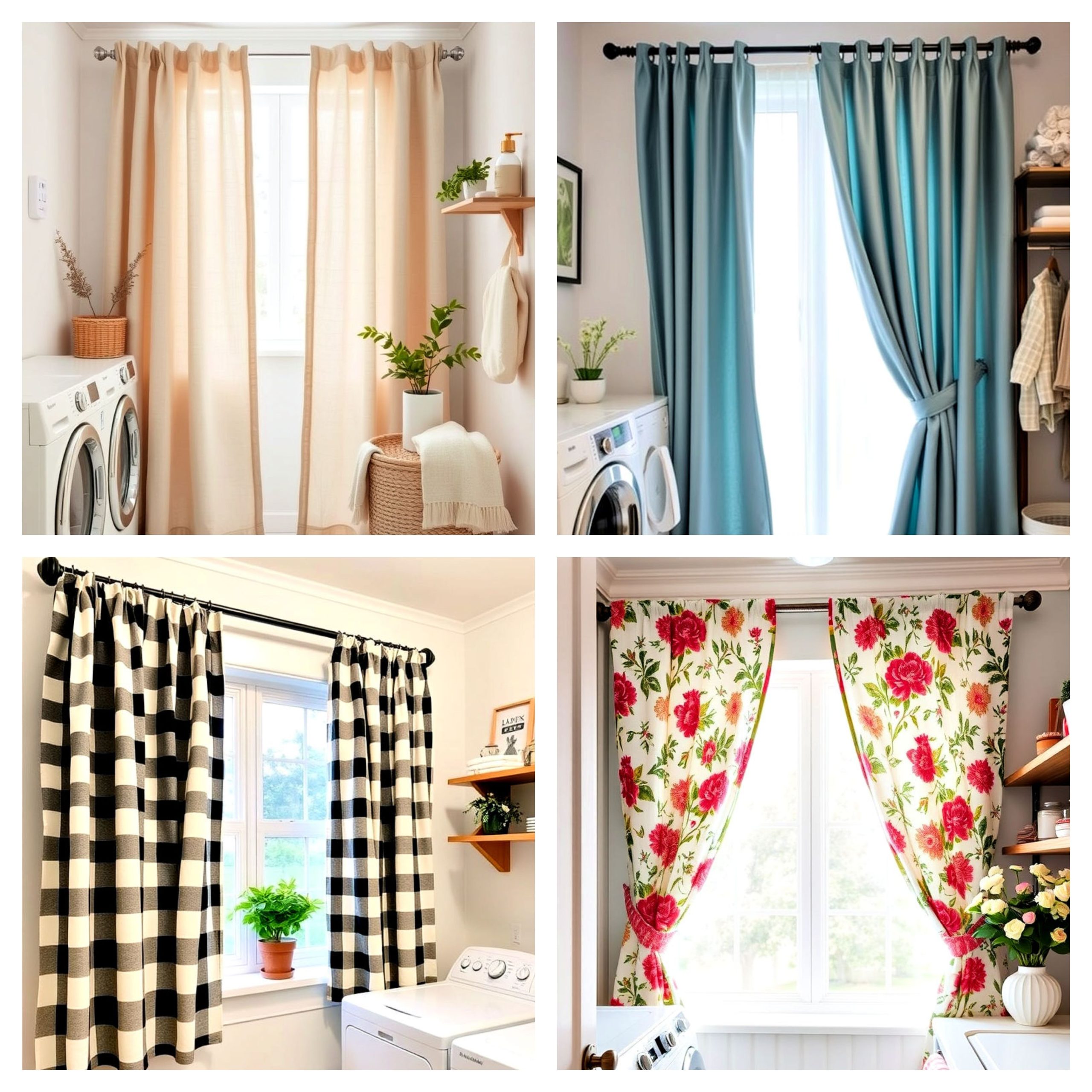 15 Laundry Room Curtain Ideas To Brighten Your Space