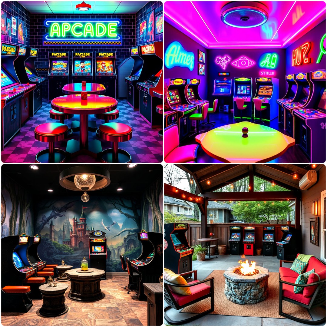 20 Arcade Room Ideas for A Retro Gaming Vibe