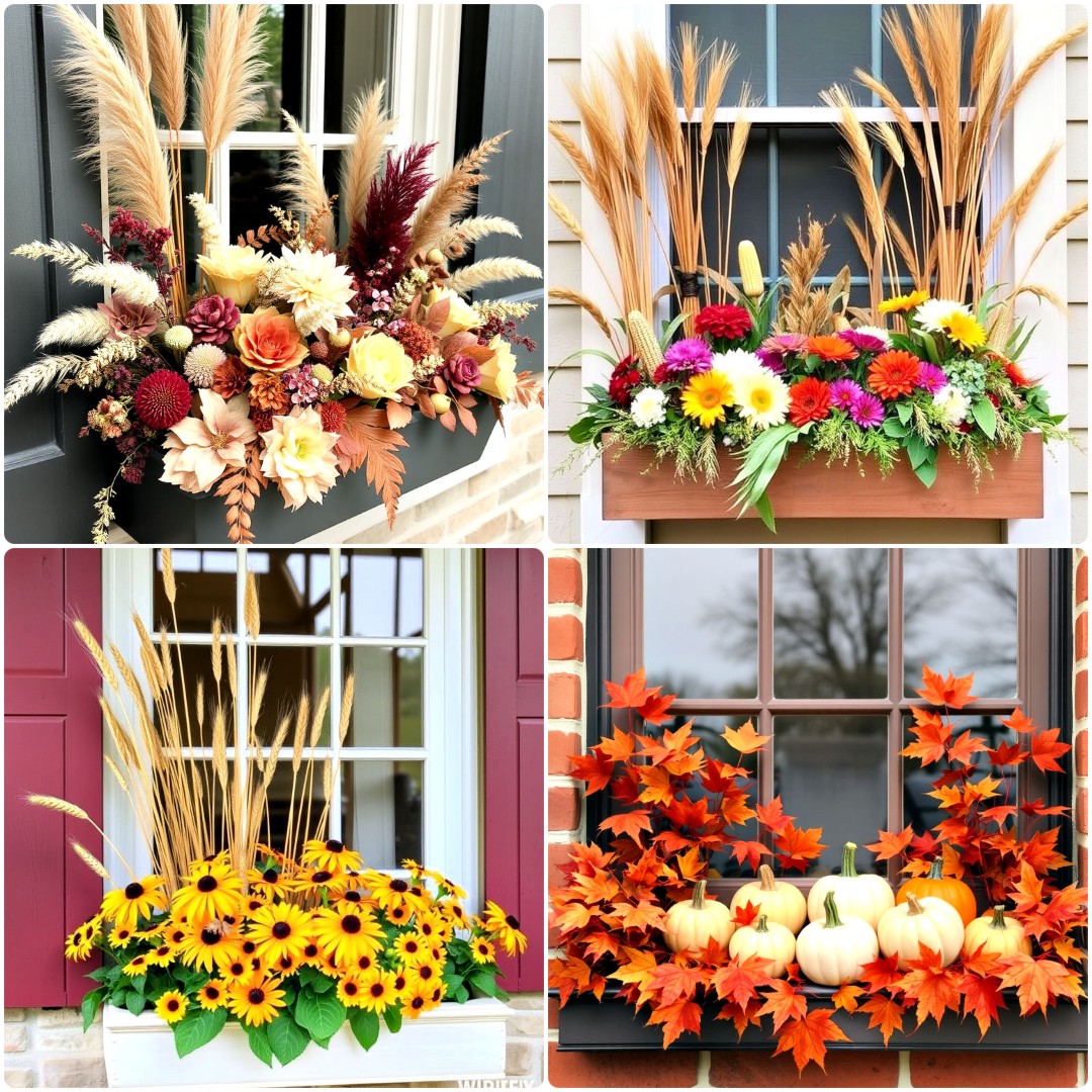 25 Fall Window Box Ideas with Stunning Color Palettes