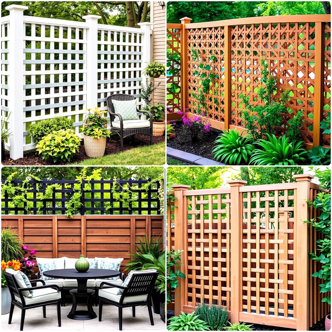 25 Lattice Fence Ideas for Privacy and Style