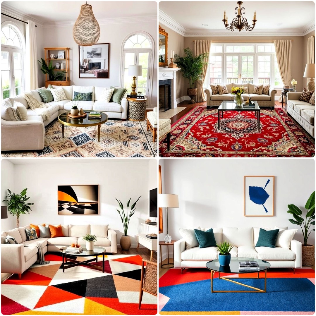 20 Living Room Rug Ideas To Add Comfort