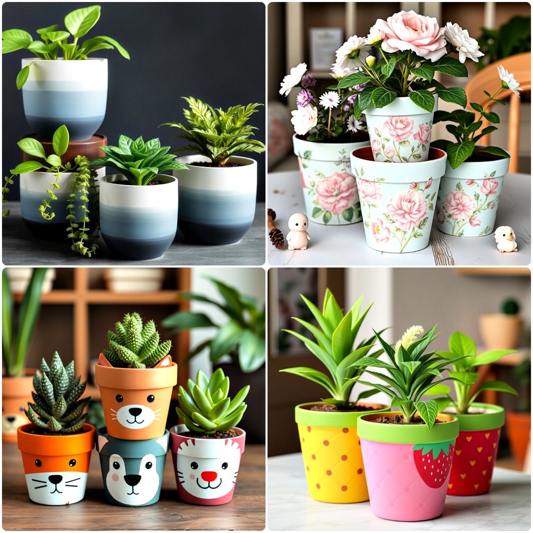 40 Painted Pot Ideas To Brighten Up Your Home Décor