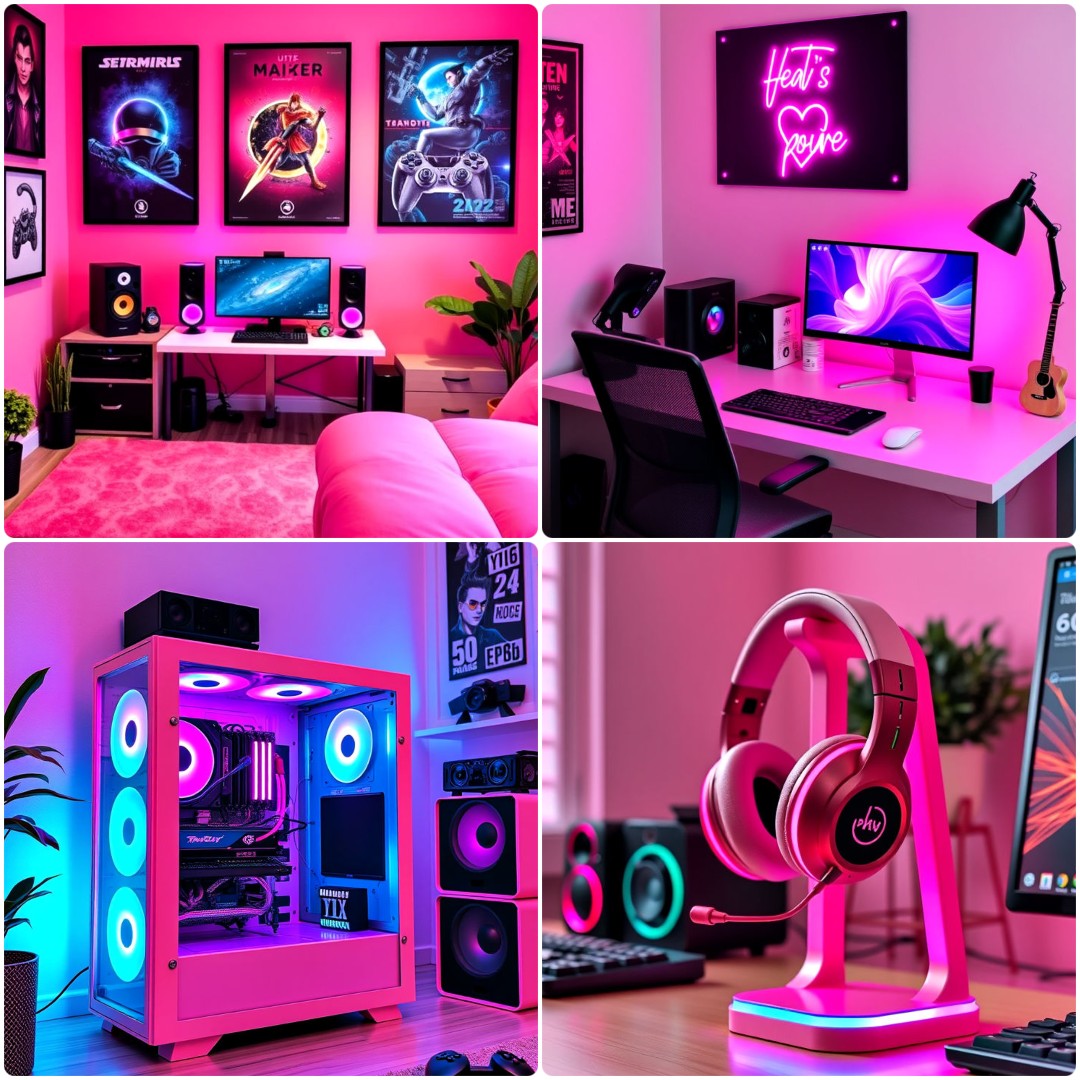 25 Pink Gaming Setup Ideas for A Dreamy Aesthetic