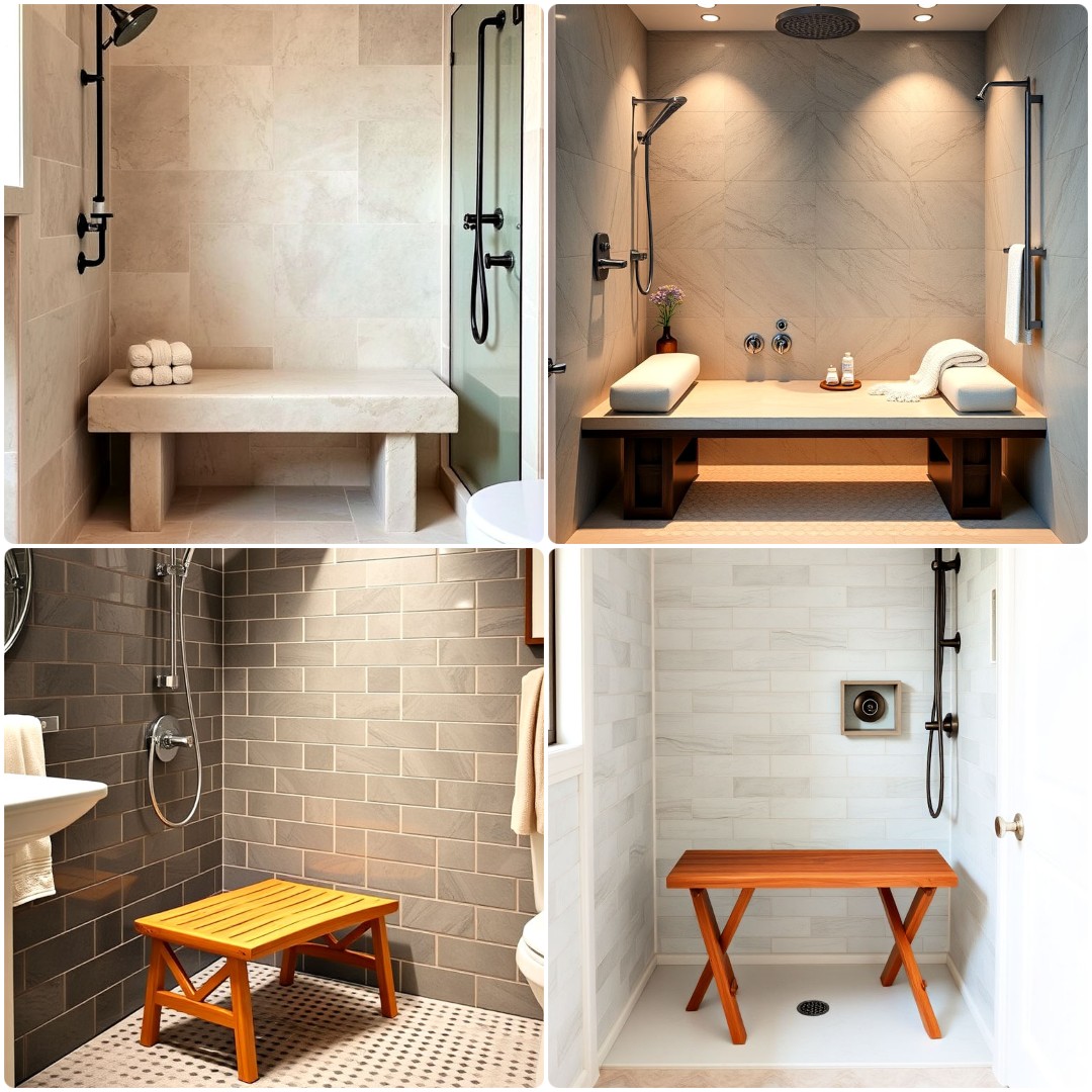 25 Shower Bench Ideas for A Spa-Like Experience