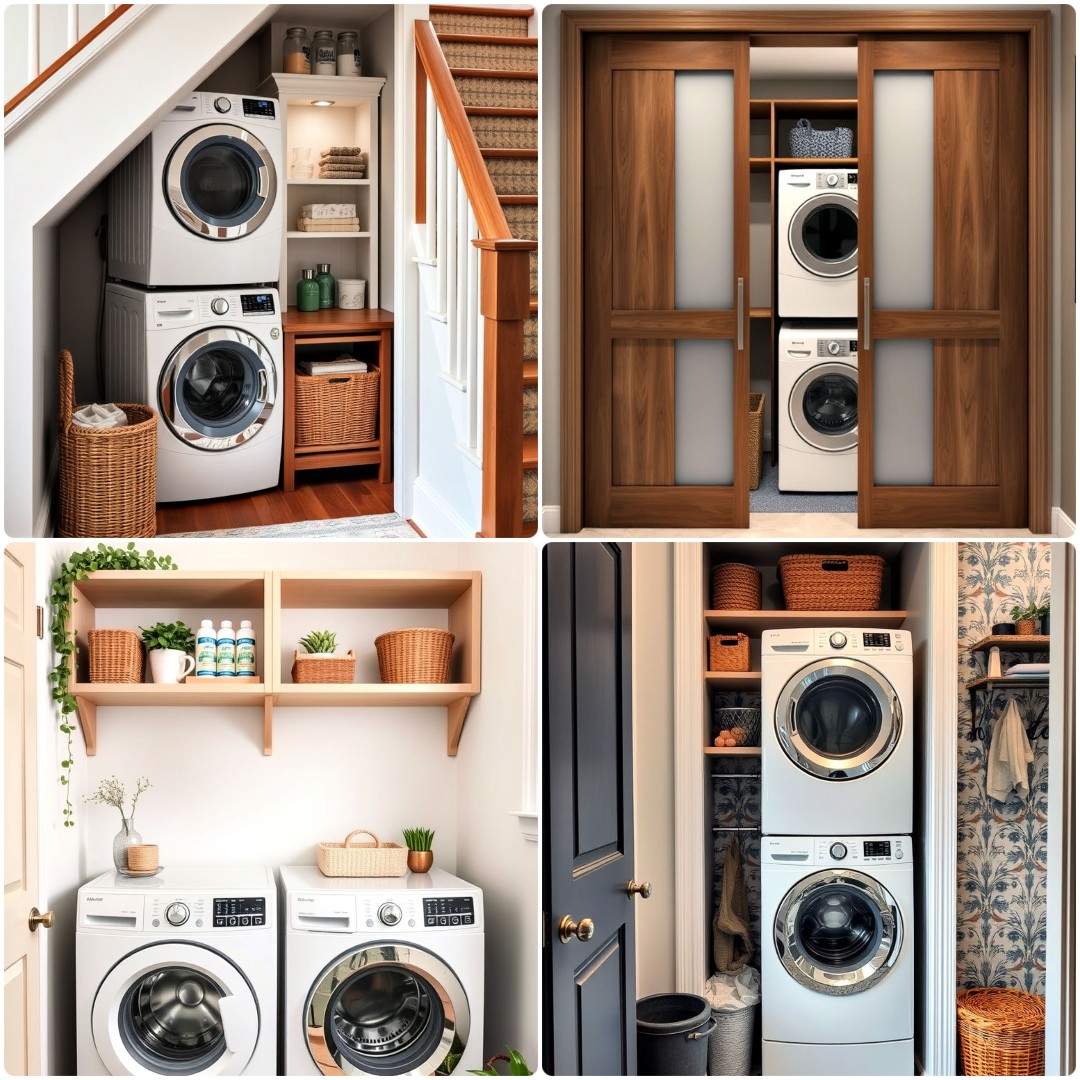 15 Stackable Laundry Room Ideas for A Functional Setup