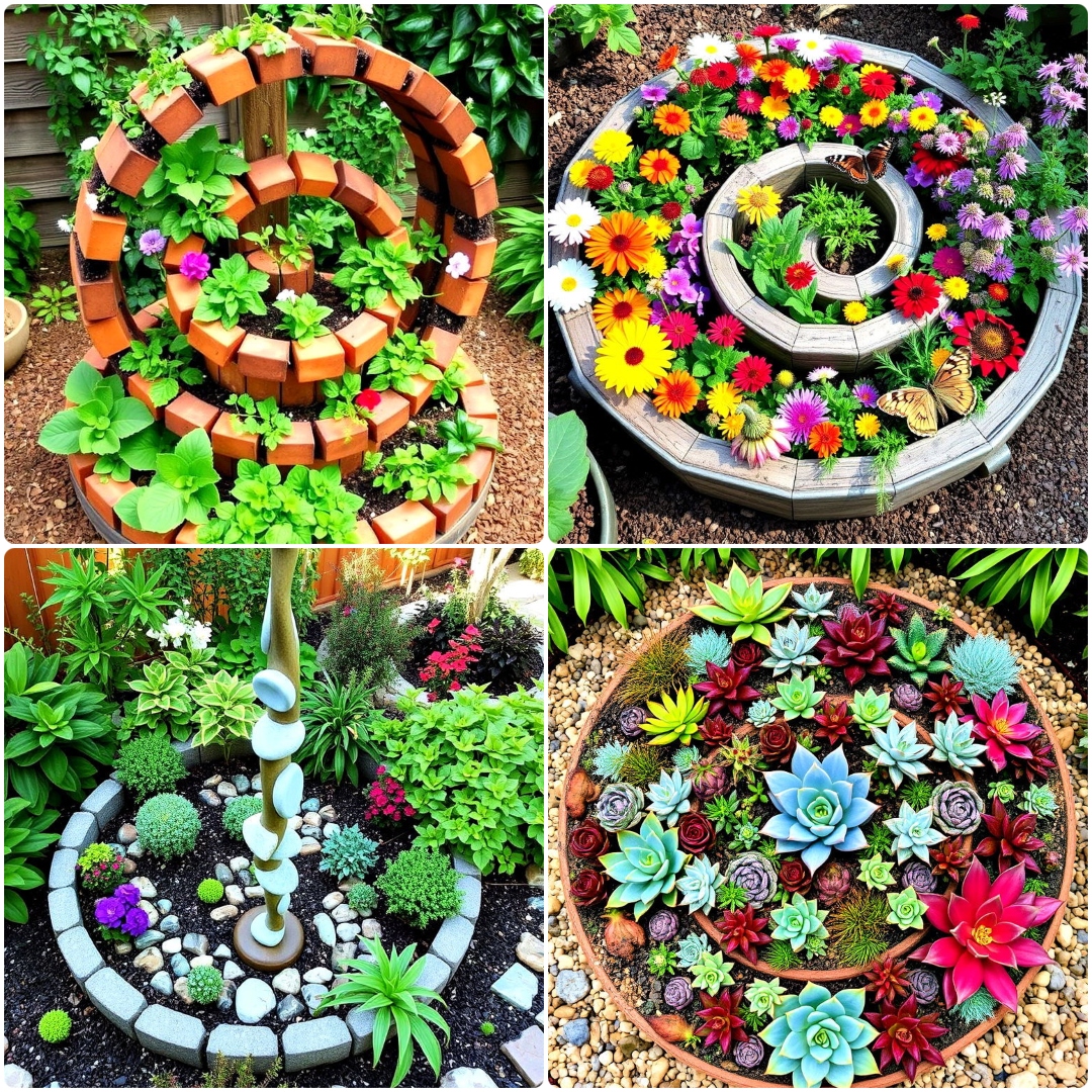 25 Spiral Garden Design Ideas for A Unique Touch