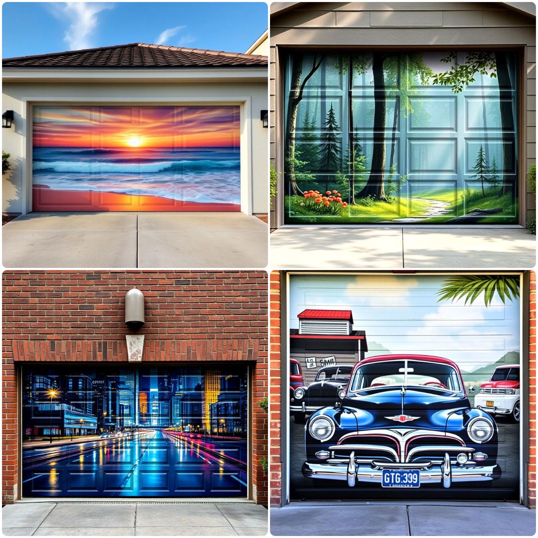 25 Garage Door Mural Ideas for A Unique Home Exterior