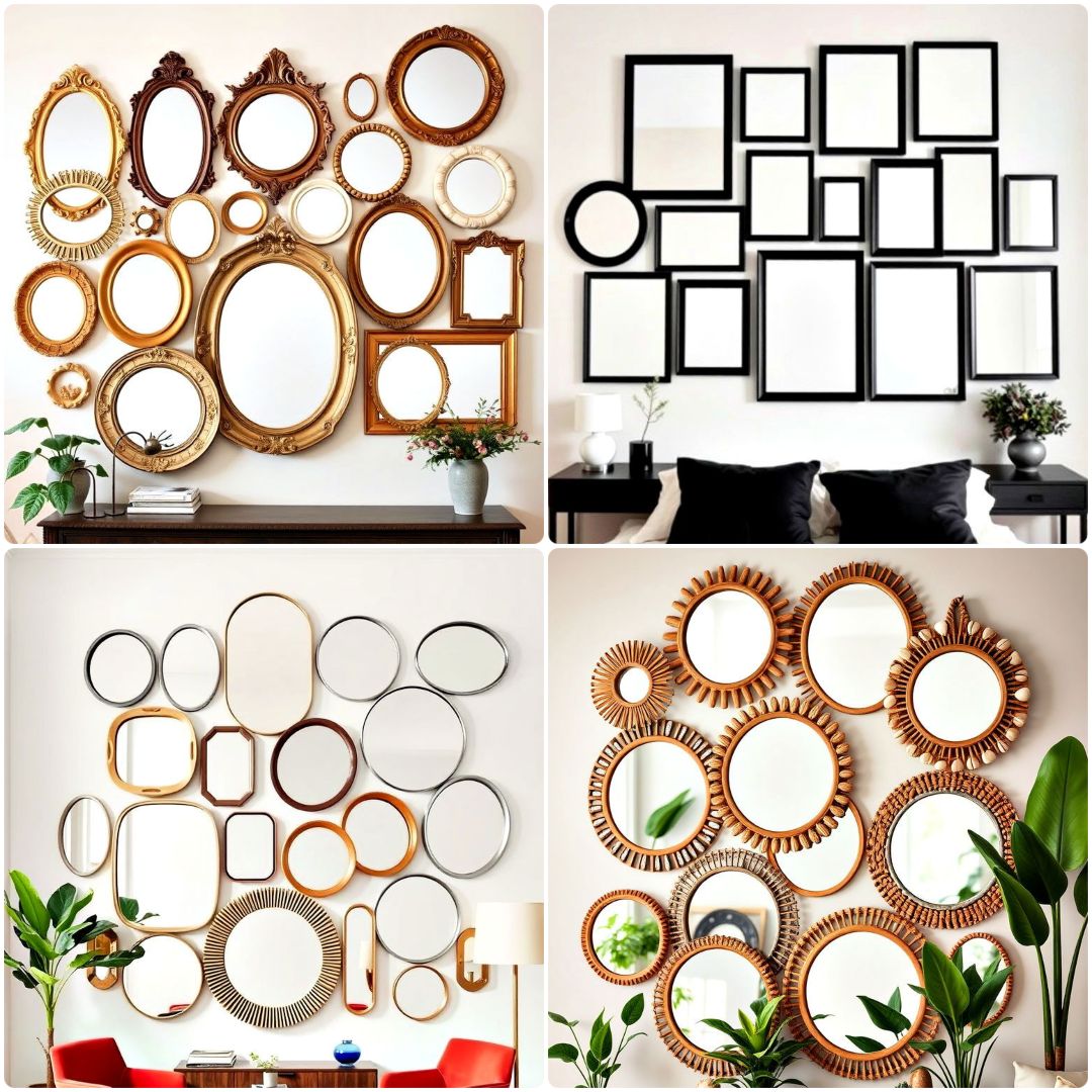 15 Mirror Collage Wall Ideas To Reflect Your Style