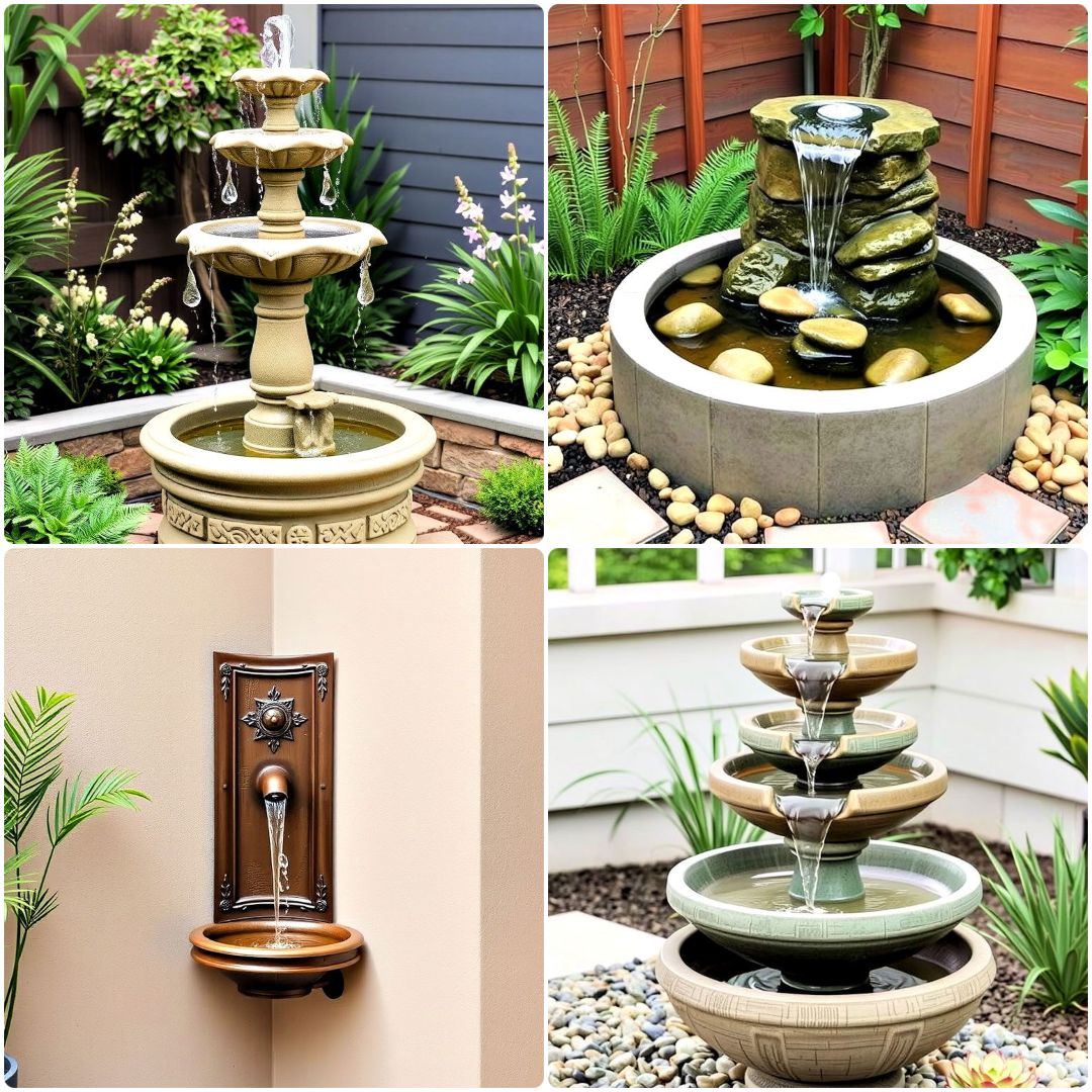 15 Outdoor Corner Fountain Ideas for A Tranquil Setting