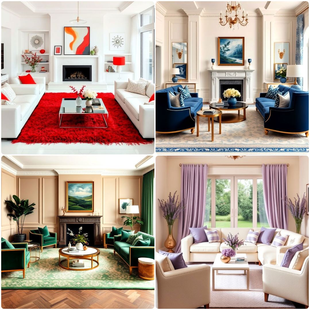 40 Two Colour Combination Ideas for Living Room To Copy