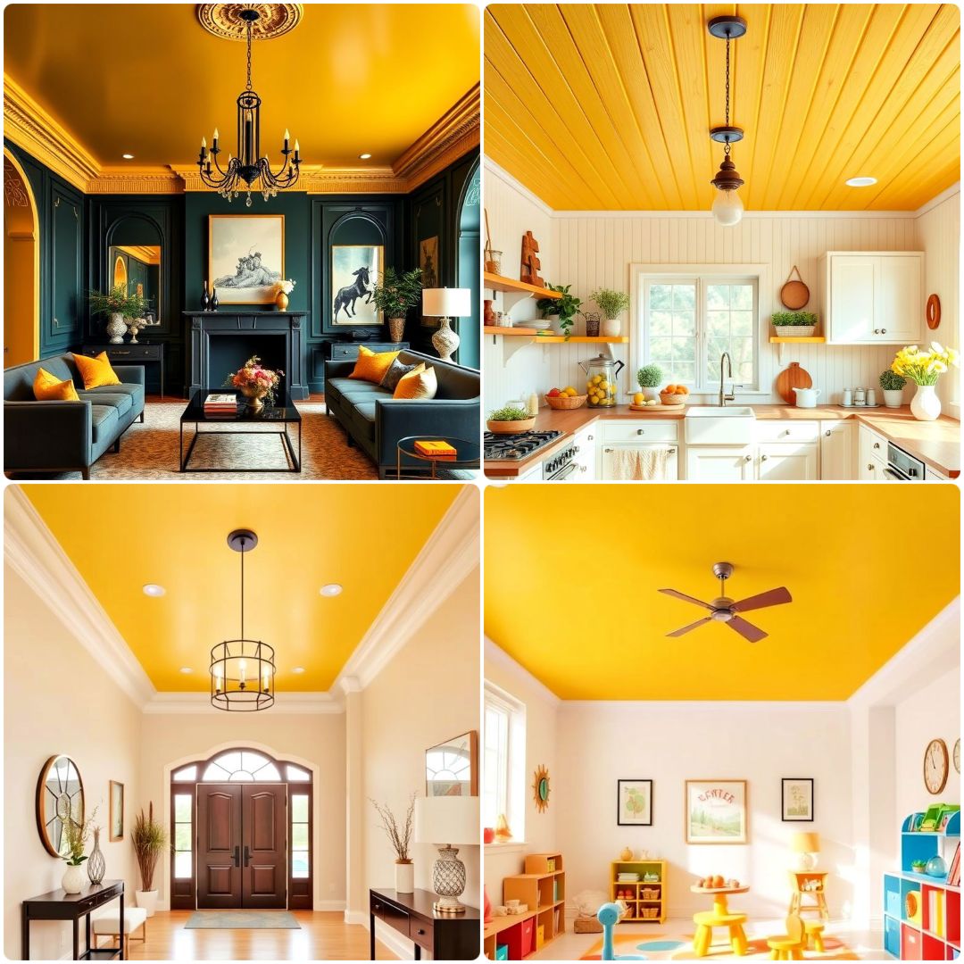 15 Yellow Ceiling Ideas for A Unique Accent