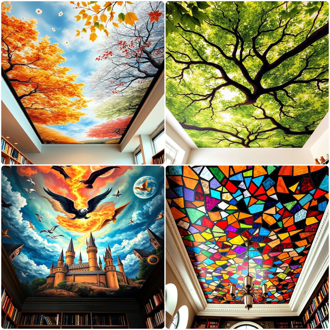 25 Ceiling Mural Ideas for Luxurious Interiors