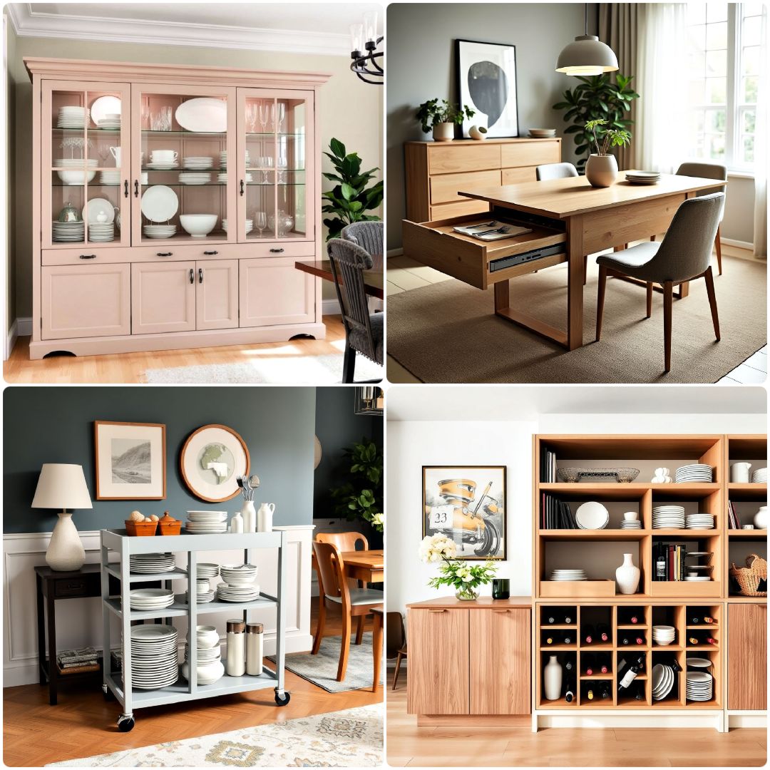 25 Dining Room Storage Ideas with Stylish Cabinets