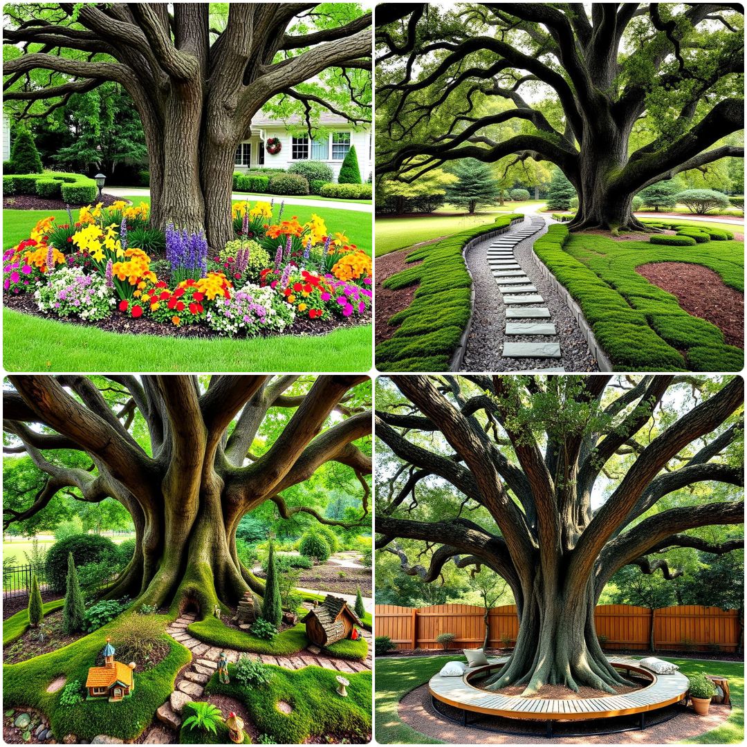 15 Oak Tree Landscaping Ideas for A Unique Garden