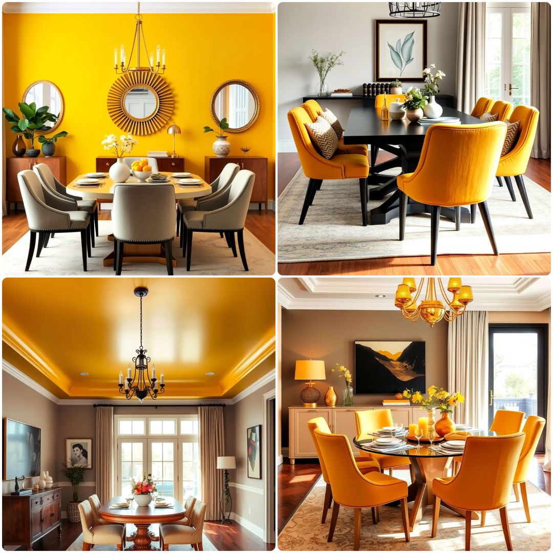 15 Yellow Dining Room Ideas with Subtle Accents