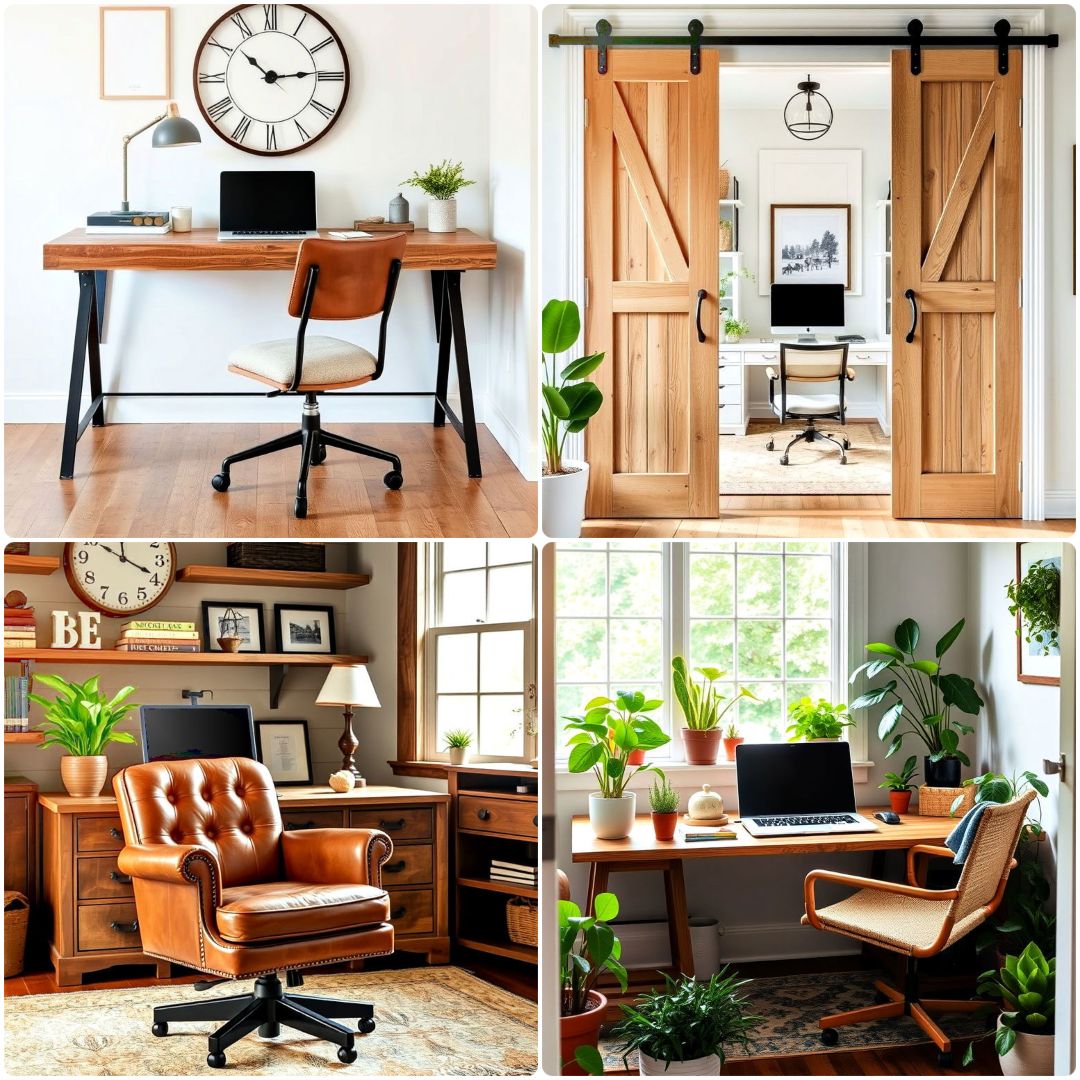 30 Farmhouse Home Office Ideas for Cozy Work Spaces
