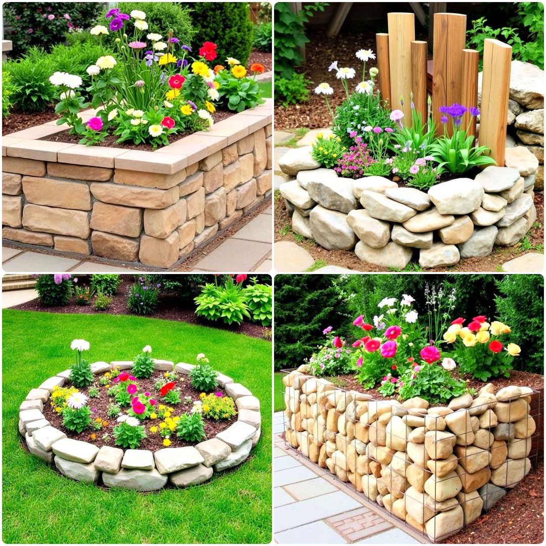 15 Stone Flower Bed Ideas for Any Outdoor Space