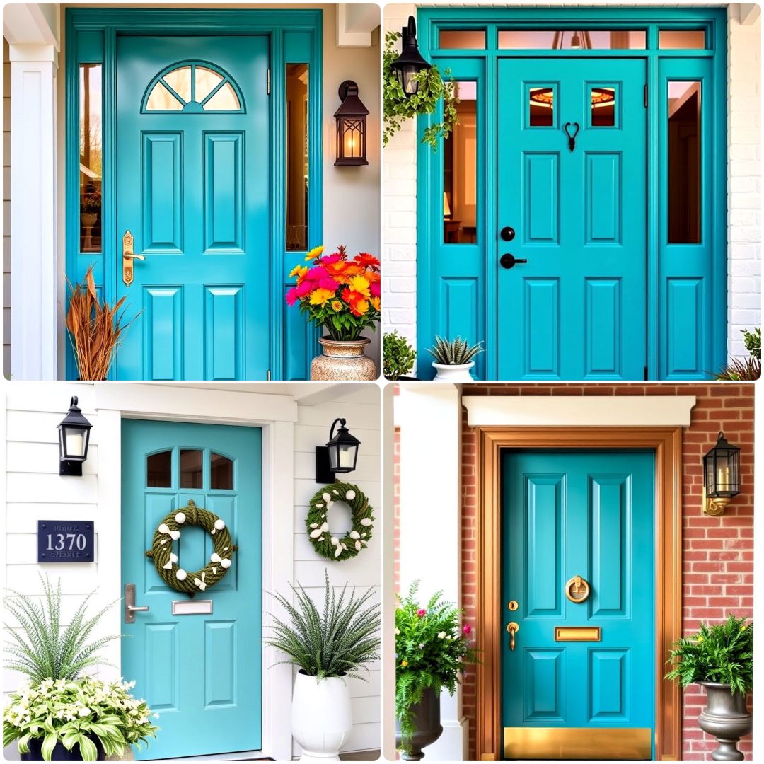 15 Turquoise Front Door Ideas for A Bold and Inviting Look
